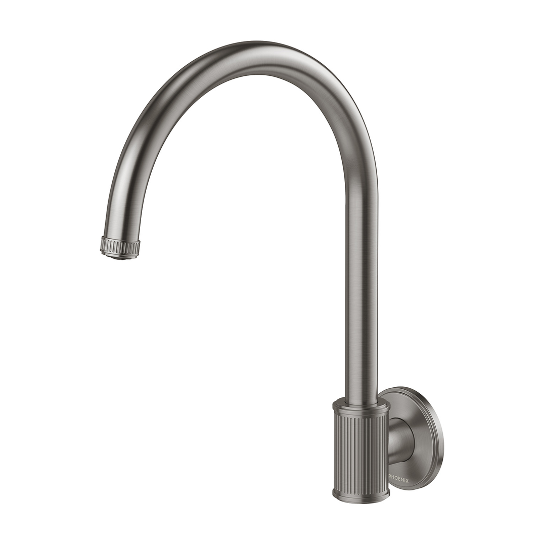 Phoenix Wiltern Wall Sink Outlet 180Mm Brushed Carbon
