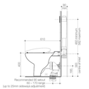 Caroma Leda Invisi Series II Toilet Suite Wall Faced White