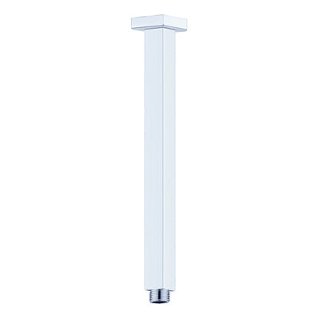 Nero 300Mm Square Ceiling Arm Chrome