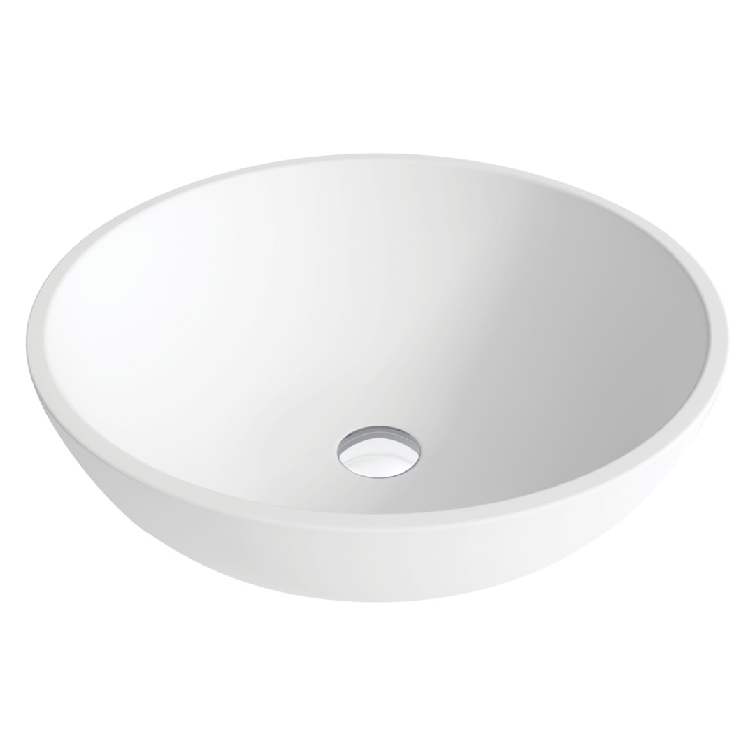 Fienza Lexy Solid Surface Cast Stone Basin Matte White Csb038