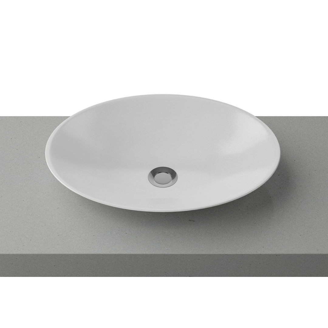 Timberline Feather Ceramic Counter Basin White Gloss