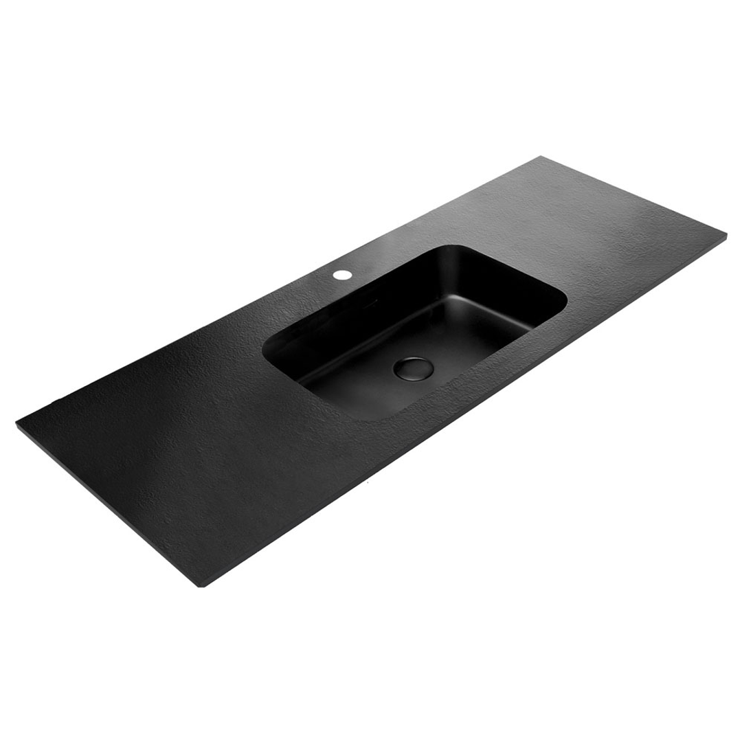 Fienza Montana Solid Surface Basin Top Matte Black Mon120