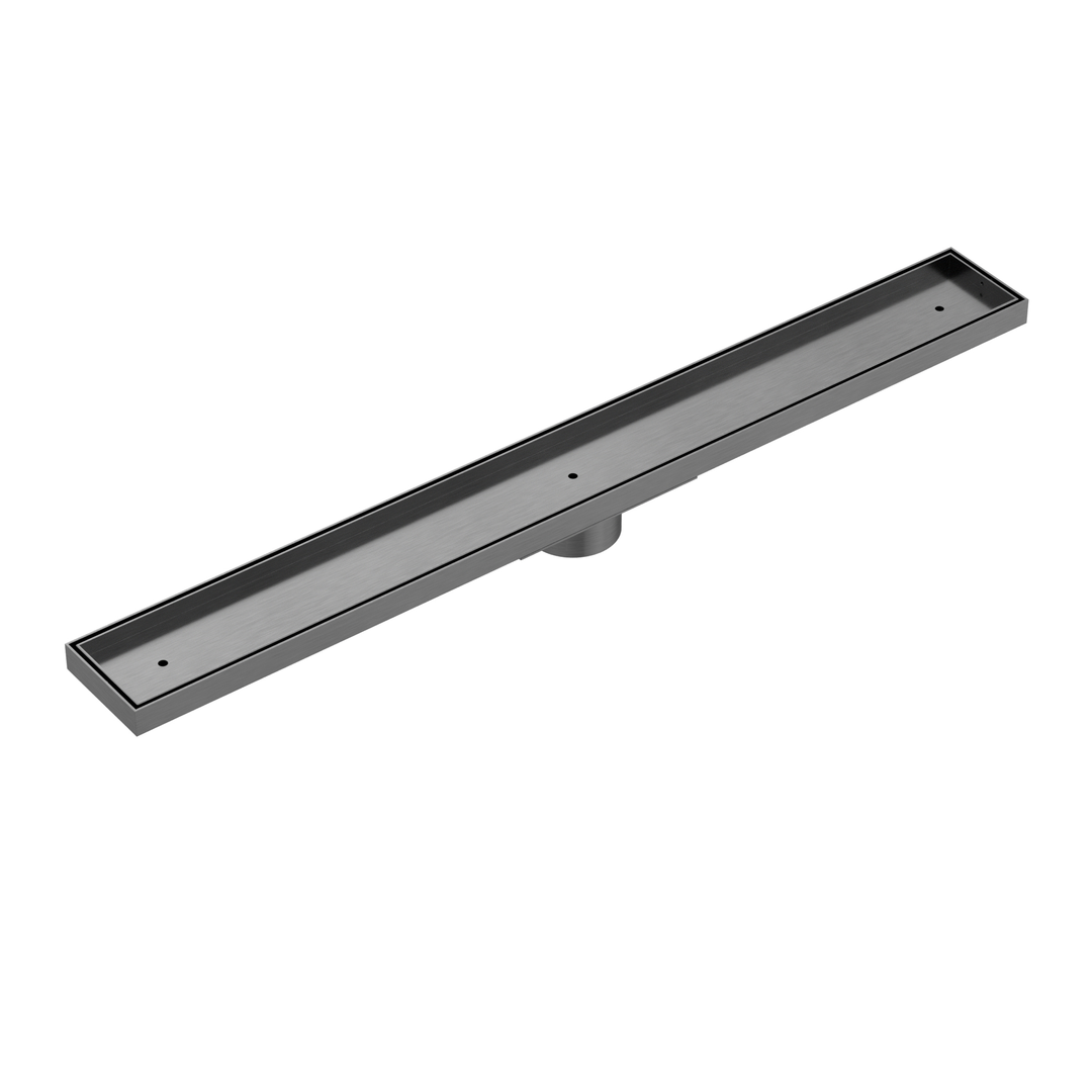 Meir Shower Channel Waste 900Mm With Tile Insert Shadow Mp06F-T900-Pvd