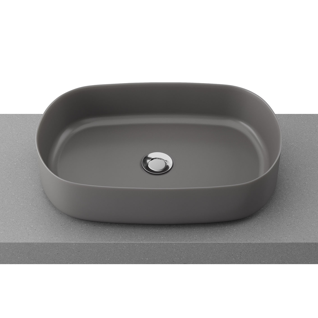 Timberline Myrtle Ceramic Counter Basin Matte Grey