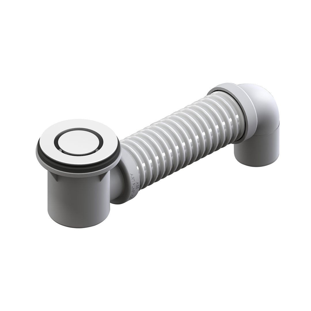 Bounty Plug & Waste Bath Bend Pop Down With Connector Matt White