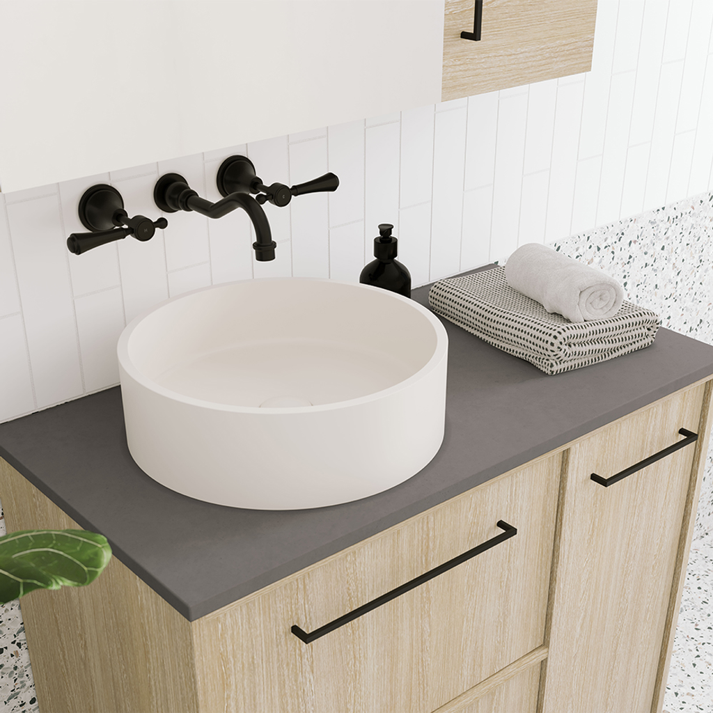 Fienza Jada Concrete Above Counter Basin Warm White