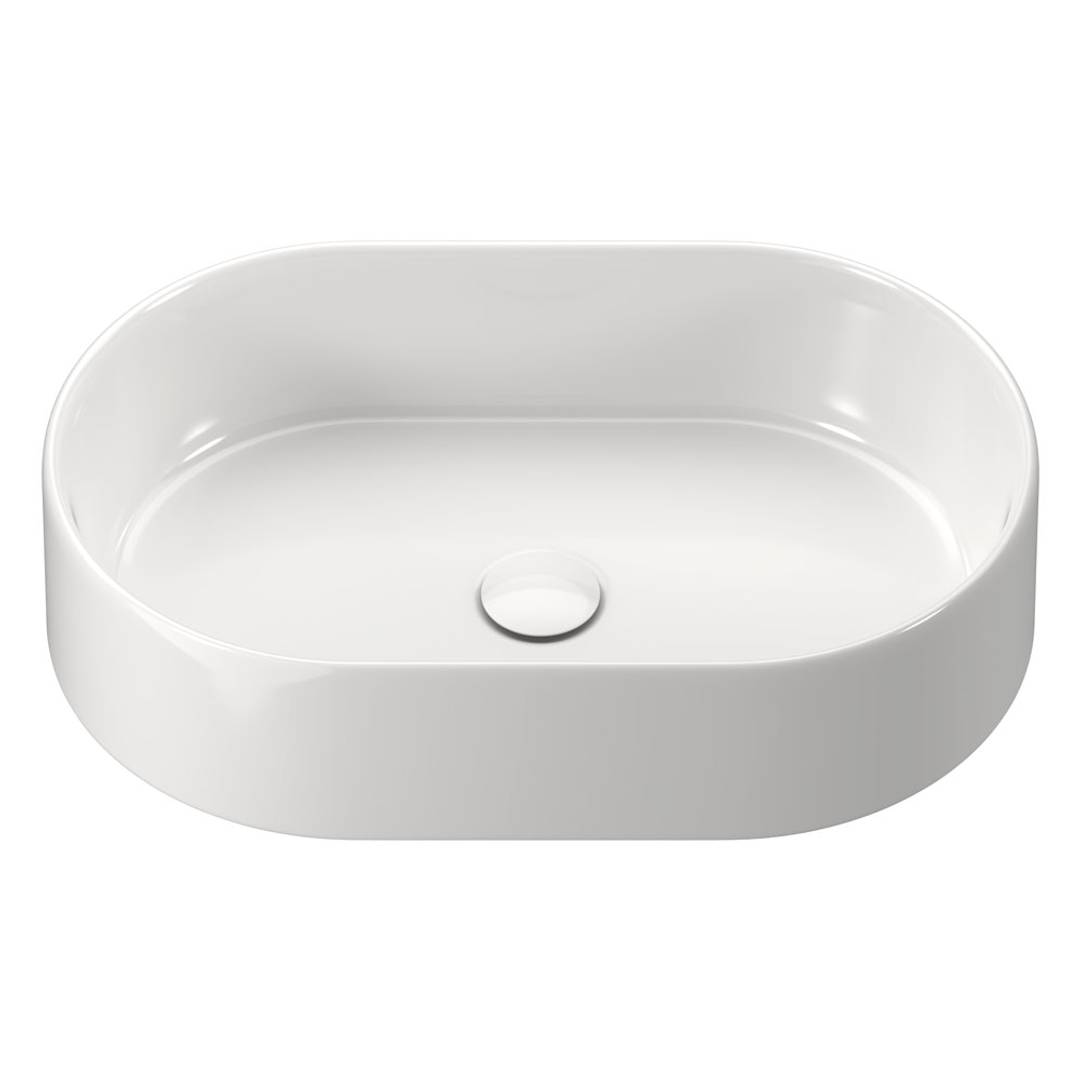 Fienza Aluca Pill Above Counter Basin 510X310X120mm Gloss White