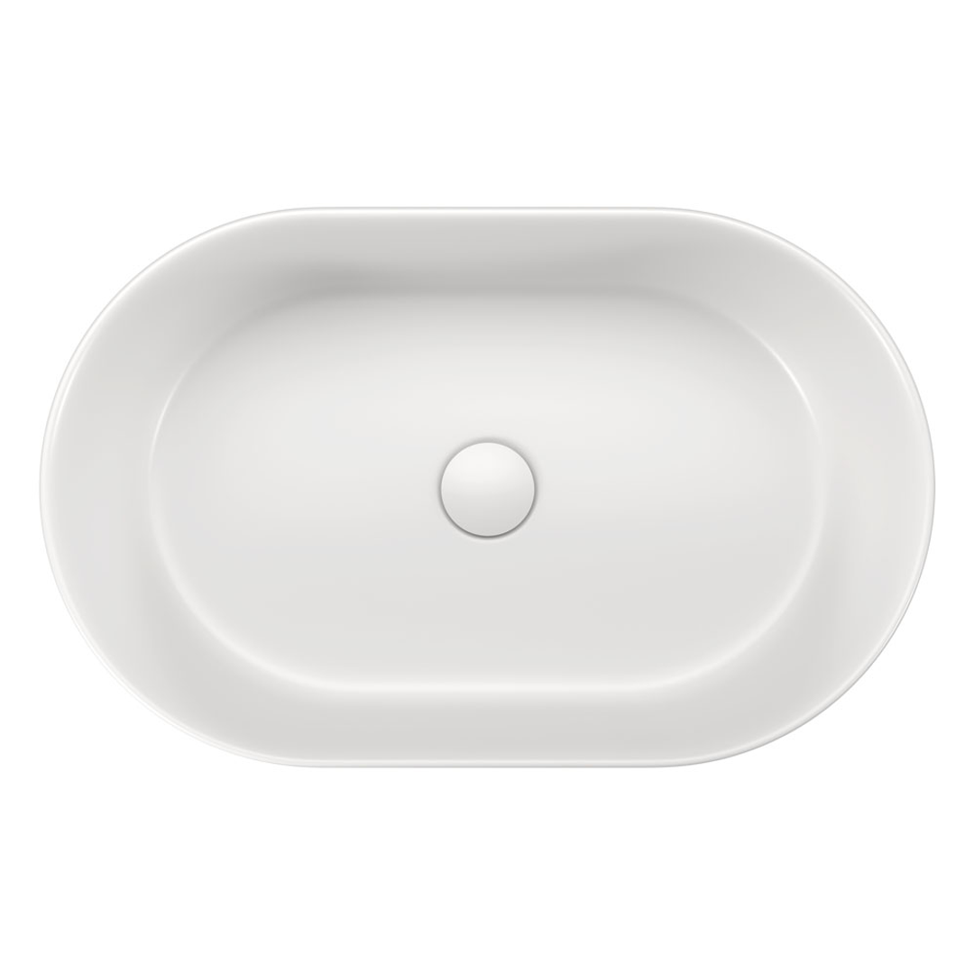 Fienza Aluca Pill Above Counter Basin 510X310X120mm Matte White