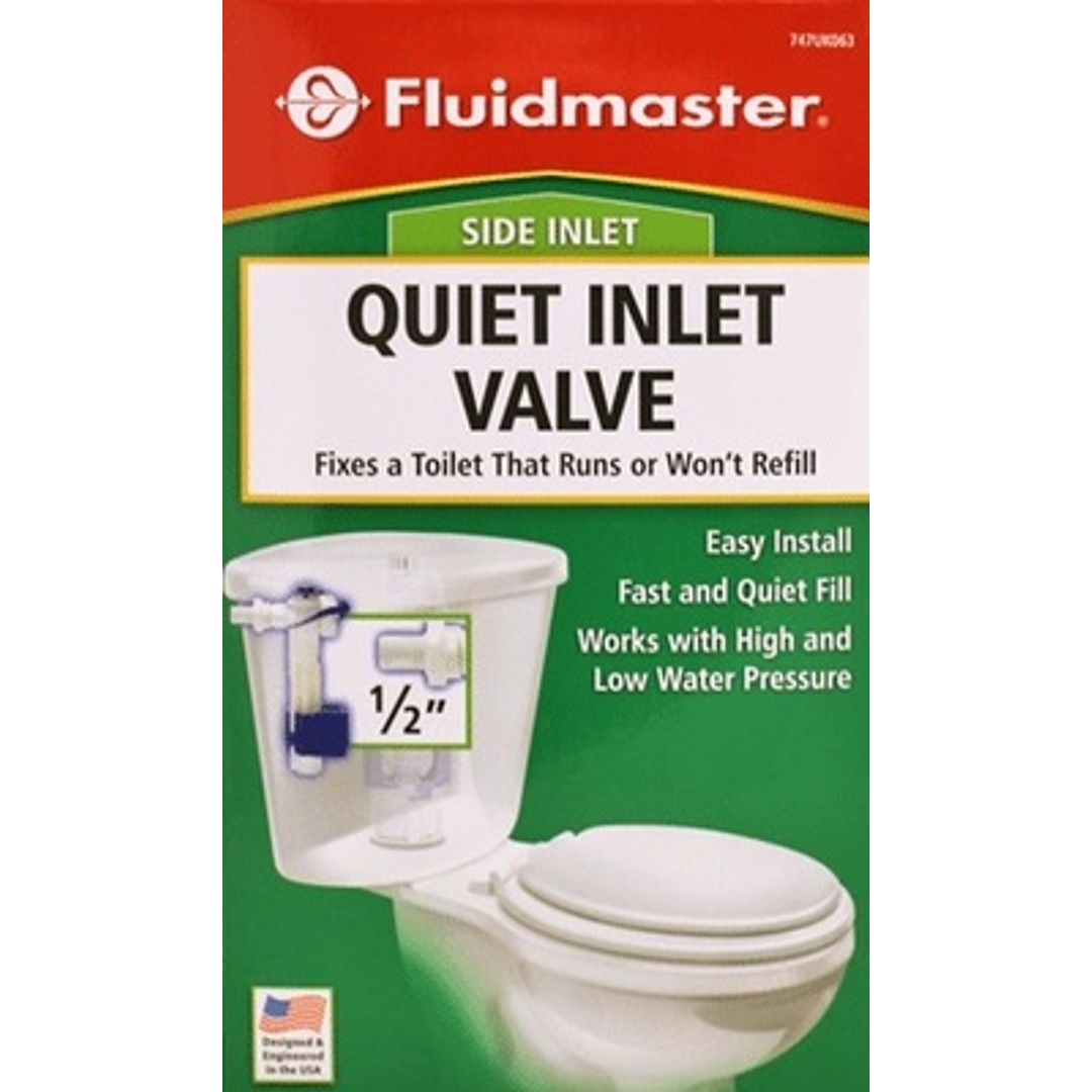 FLUIDMASTER SIDE ENTRY VALVE 747UK063 1/2' PLASTIC THREAD