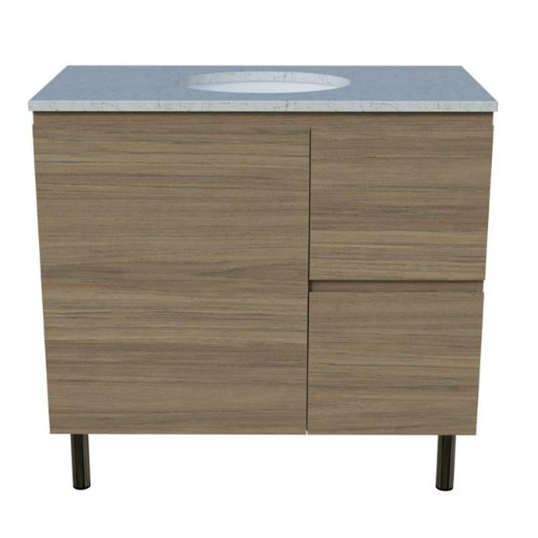 Timberline Nevada Vanity 900 Silksurface Top White Gloss U/C Basin On