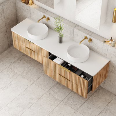 Cassa Design Gravity 1800 Wall Hung Vanity 4 Drawers Walnut